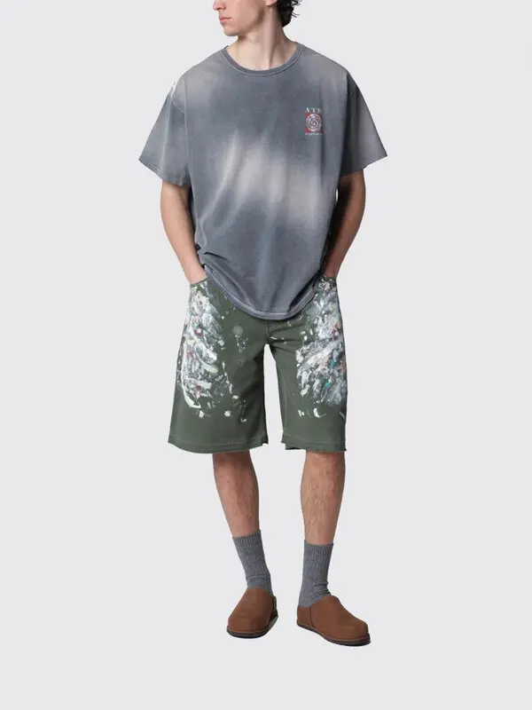 GALLERY DEPT. Abstract Logo Print Cotton T-shirt With Dropped Shoulders