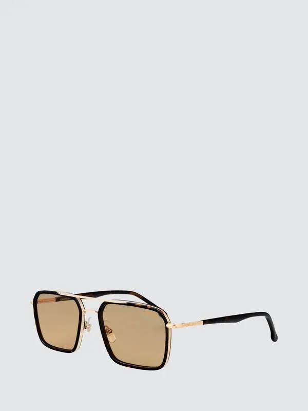 Carrera Eyewear Aviator Sunglasses In Metal With Double Bridge - Brown