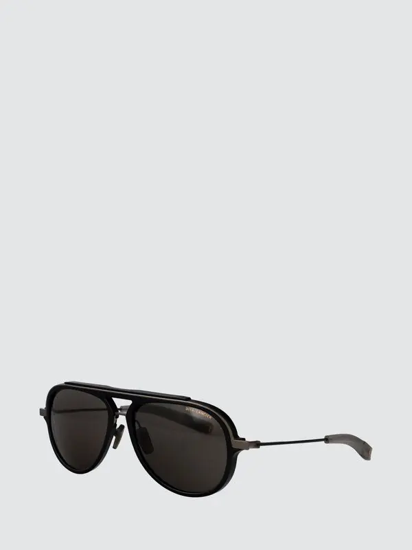 Dita Vintage Design Rectangular Metal Aviator Sunglasses