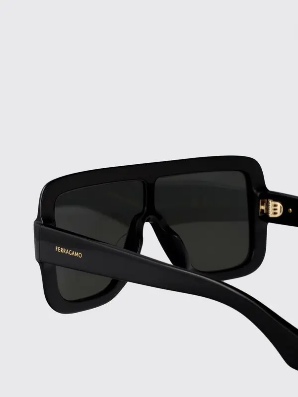 FERRAGAMO Tortoiseshell Rectangular Shield Sunglasses
