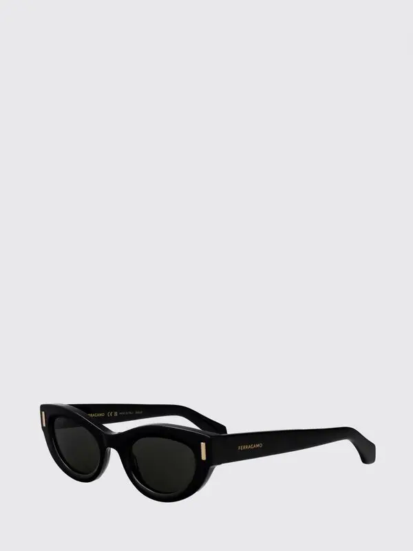 FERRAGAMO Oval Cat-eye Sunglasses - Black