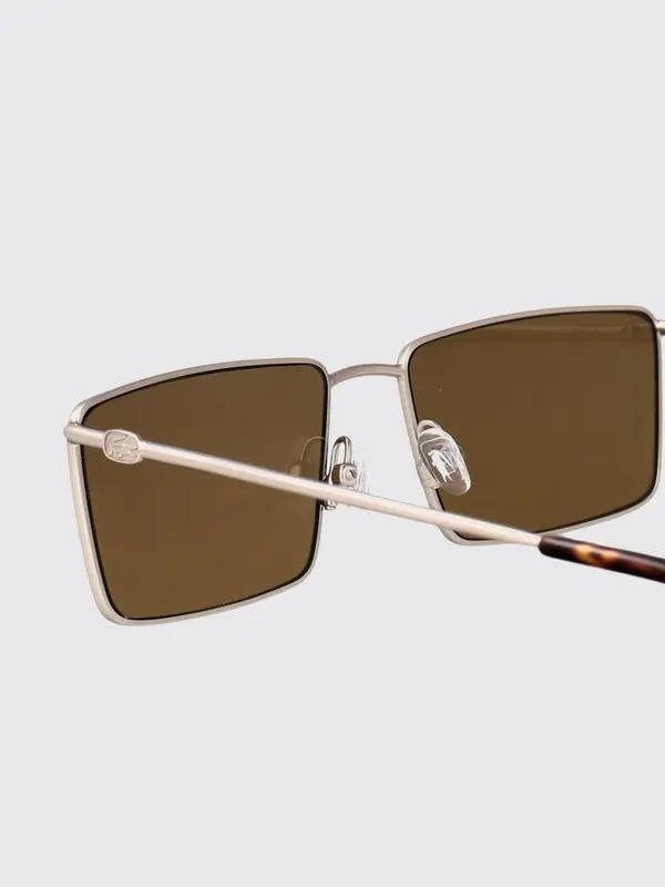 Lacoste Metal Aviator Sunglasses With Embossed Logo - Brown
