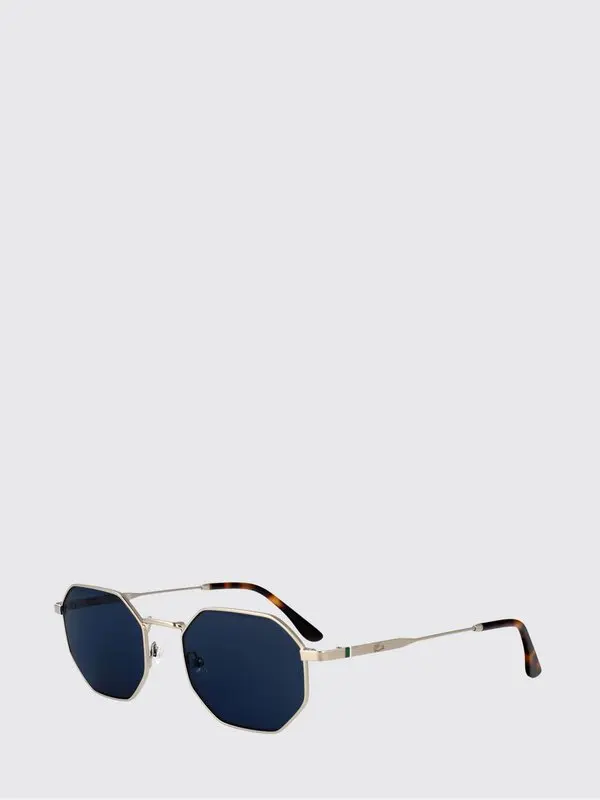 Lacoste Metal Aviator Sunglasses With Monogram Detail - Silver