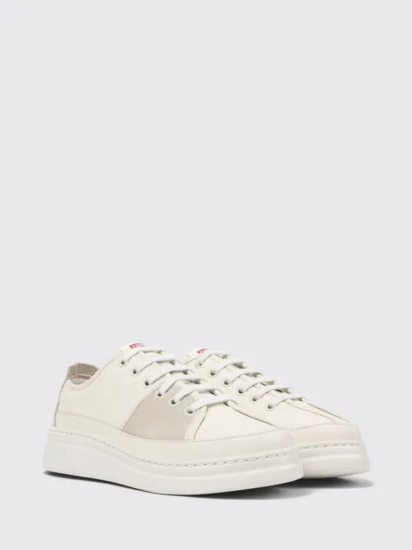 Camper Bi Twins Low-top Sneakers In Smooth And Suede Leather