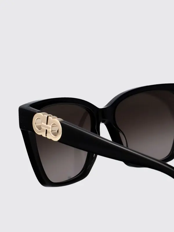 FERRAGAMO Rectangular Cat-eye Sunglasses In Acetate With Gancini Logo