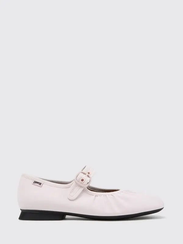 Camper Casi Myra Mary Jane Ballet Pumps In Recycled Pet With Adjustable Strap - Pink