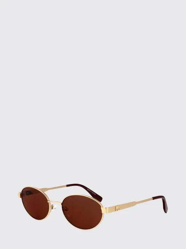 Karl Lagerfeld Oval Metal Sunglasses - Gold