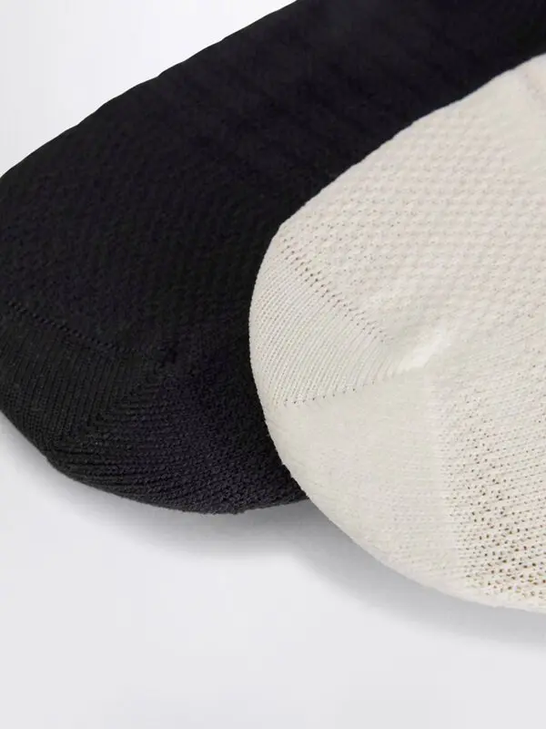 WALES BONNER Y-3 X Ribbed Cotton Socks With Jacquard Logo