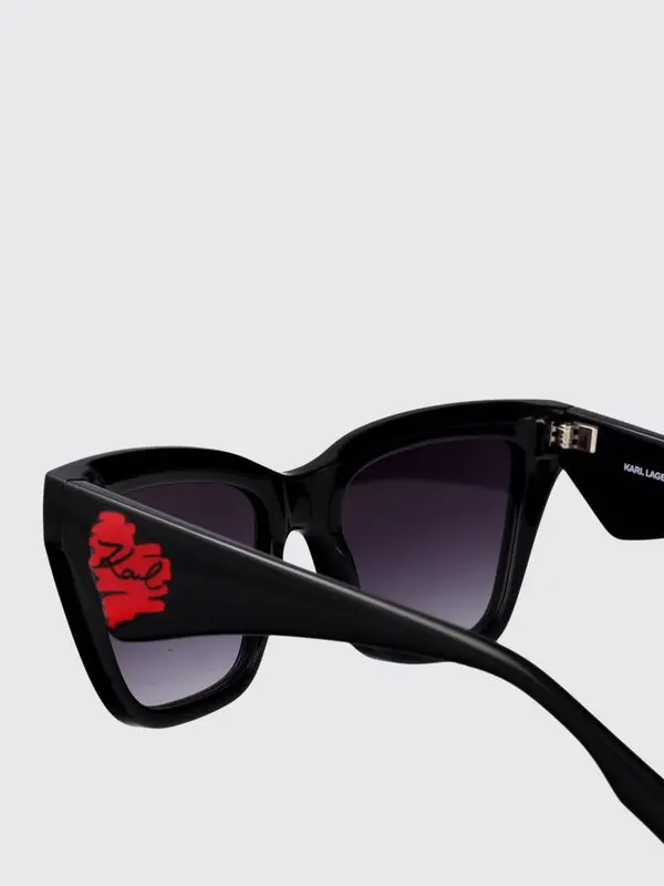 Karl Lagerfeld Oversized Cat Eye Acetate Sunglasses With Contrast Logo