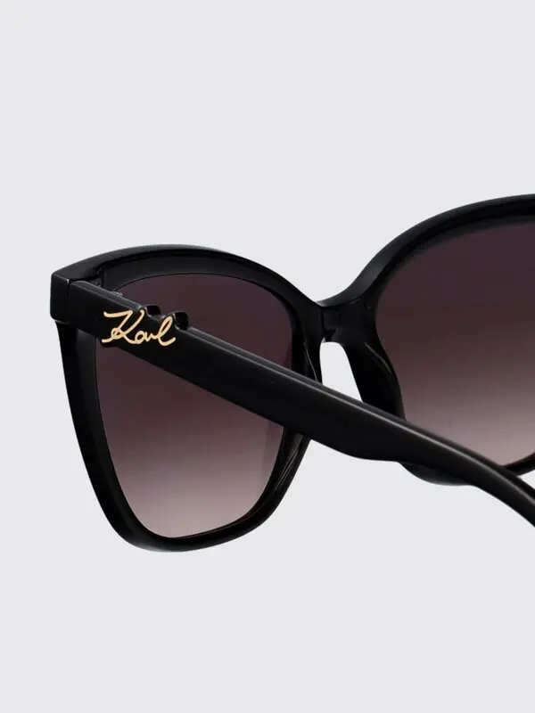 Karl Lagerfeld Cat Eye Acetate Sunglasses With Metallic Logo