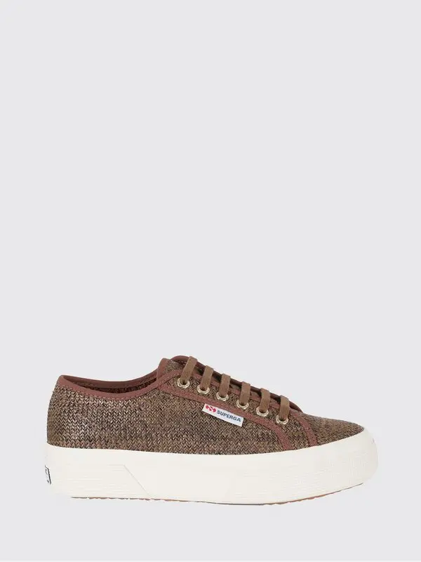 Superga Textured Lace Up Sneakers