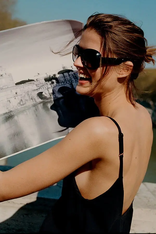 I-SEA Overd Wrapped Circle Sunglasses - Black