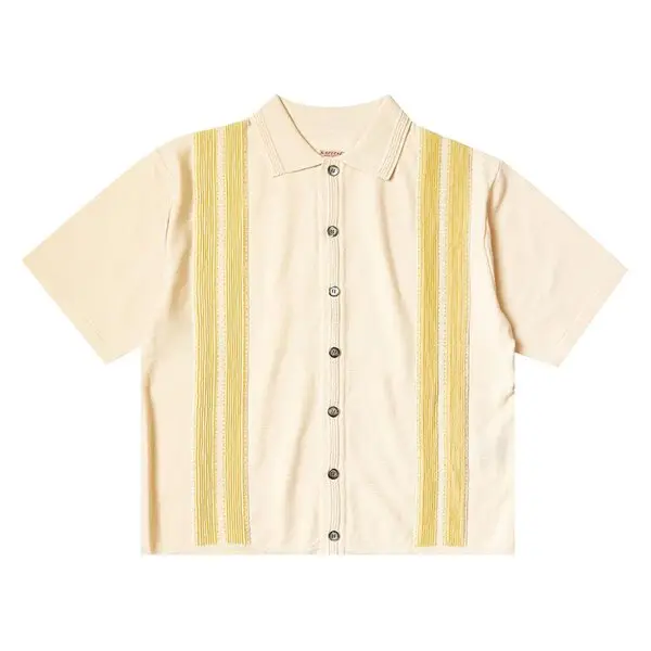 Kapital Cotton Knit Tennessee Aloha Polo 'ecru
