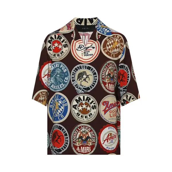 Amiri Coasters Bowling Shirt 'chocolate - Brown