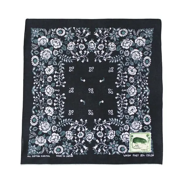 Kapital Fastcolor Selvedge Bandana - Black