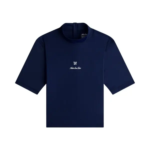 Aimé Leon Dore Short Sleeve Crest Rash Guard 'navy Blazer - Blue