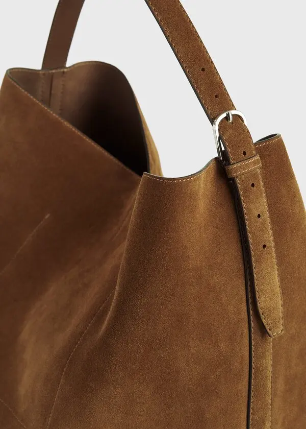 TOTEME Belted Suede Tote