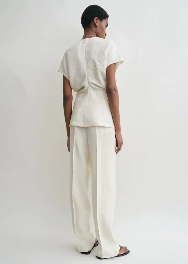 TOTEME Slouch Waist Crinkled Top