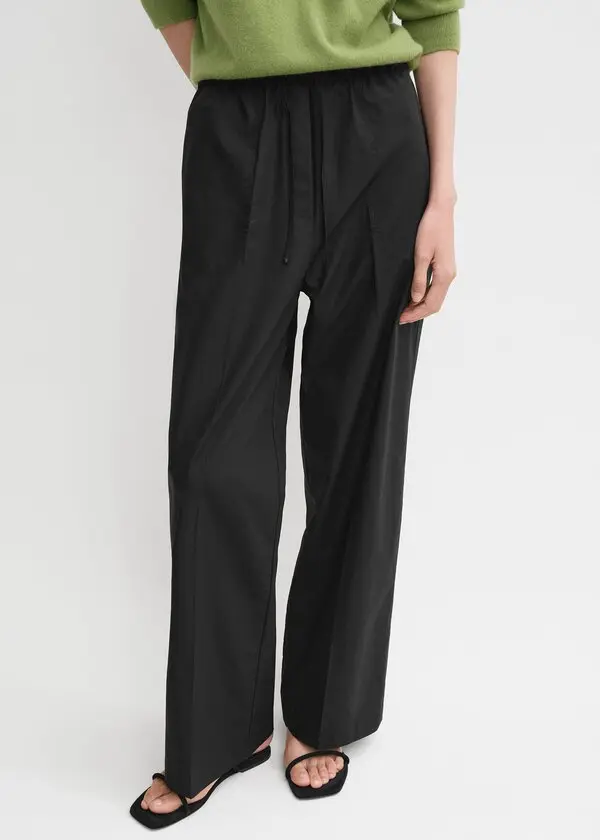 TOTEME Cotton Drawstring Trousers