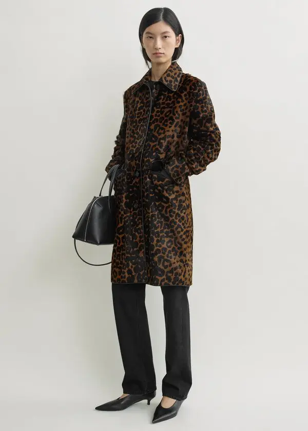 TOTEME Pony Hair Print Coat