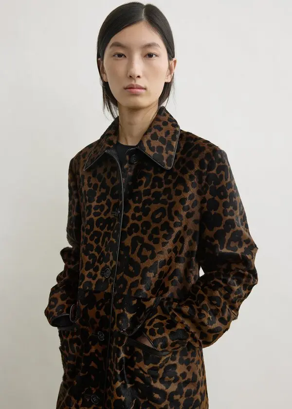TOTEME Pony Hair Print Coat
