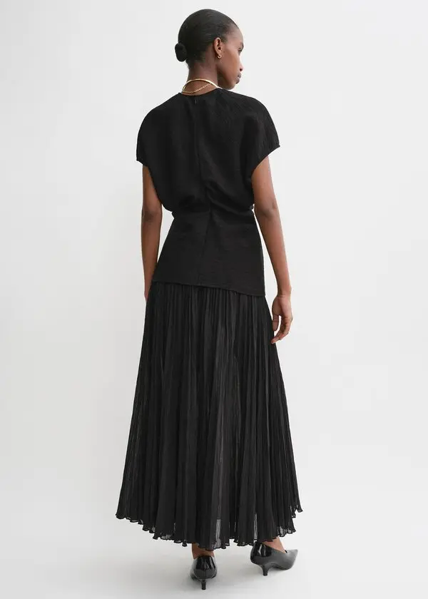 TOTEME Slouch Waist Crinkled Top