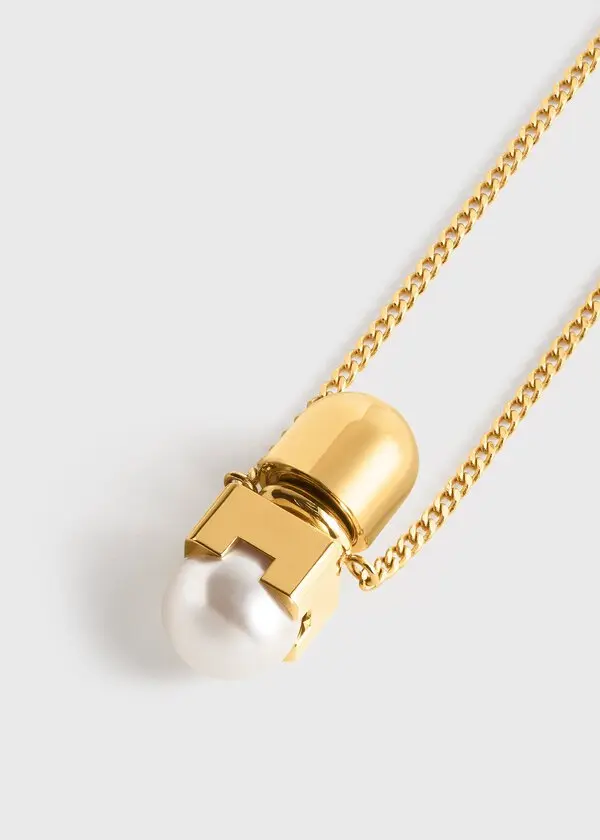 TOTEME Long Faux Pearl Necklace