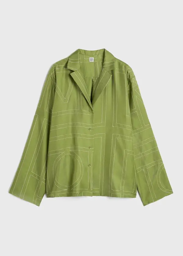 TOTEME Monogram Silk Pj Top