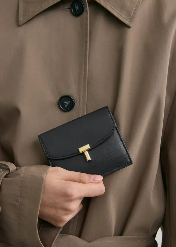 TOTEME T-lock Leather Cardholder