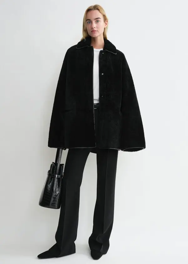 TOTEME Teddy Shearling Overshirt Jacket