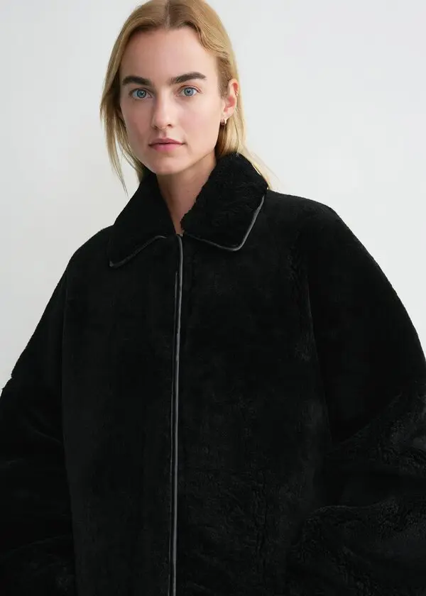 TOTEME Teddy Shearling Overshirt Jacket
