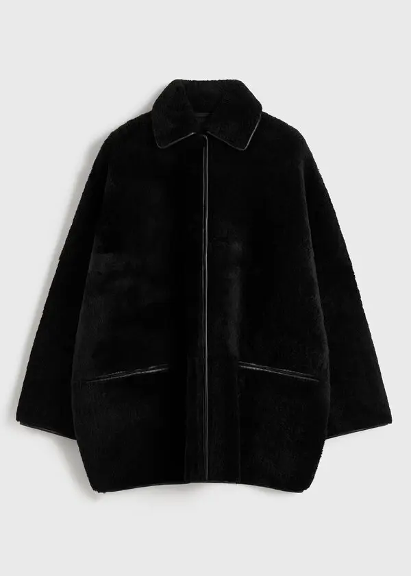 TOTEME Teddy Shearling Overshirt Jacket