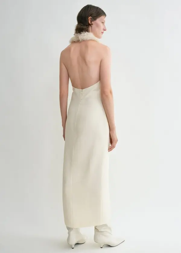 TOTEME Shearling Appliqué Dress