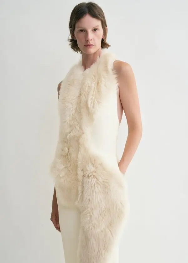 TOTEME Shearling Appliqué Dress
