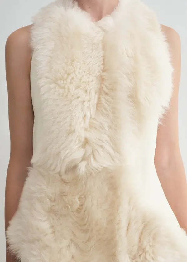 TOTEME Shearling Appliqué Dress