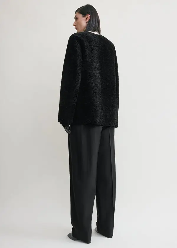 TOTEME Zipped Teddy Shearling Jacket