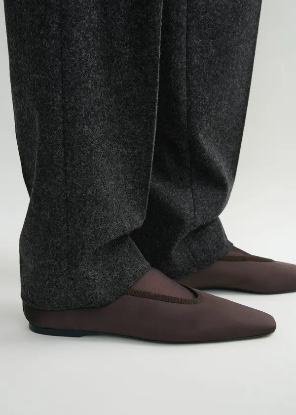 TOTEME Minimalist Satin Ballerinas