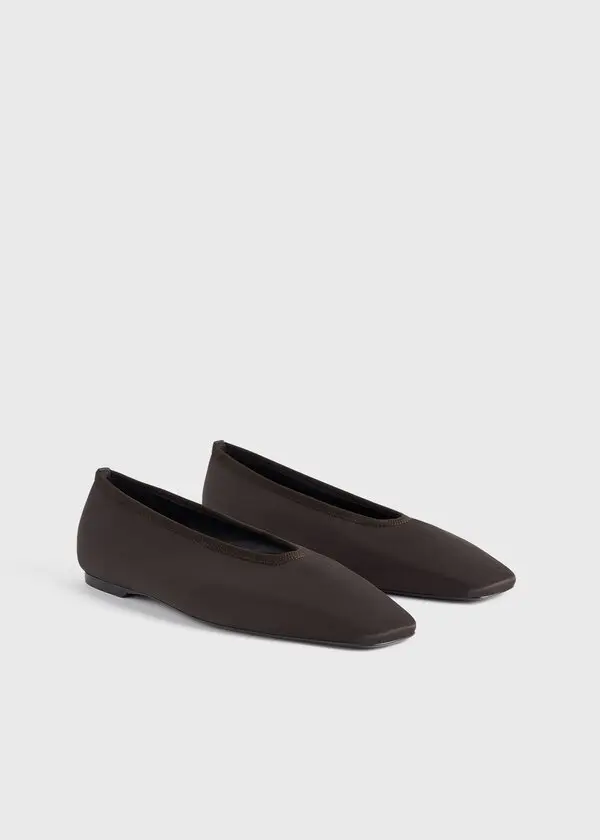 TOTEME Minimalist Satin Ballerinas