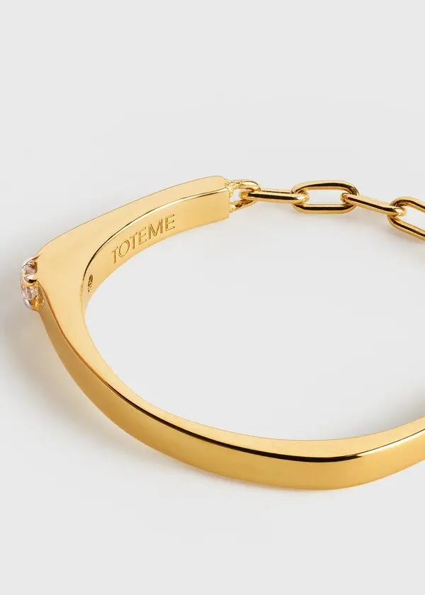 TOTEME Diamond Chain Ring 18kt
