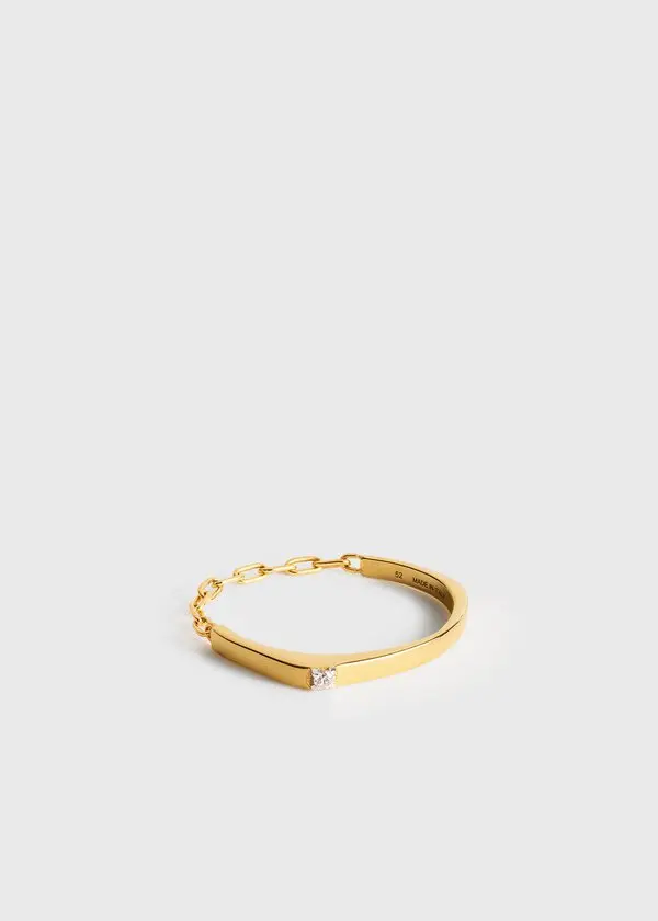 TOTEME Diamond Chain Ring 18kt
