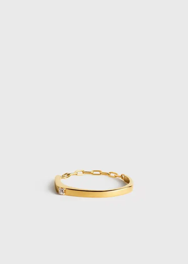TOTEME Diamond Chain Ring 18kt
