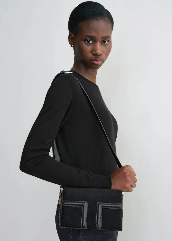 TOTEME Mini T-flap Pony Hair Bag