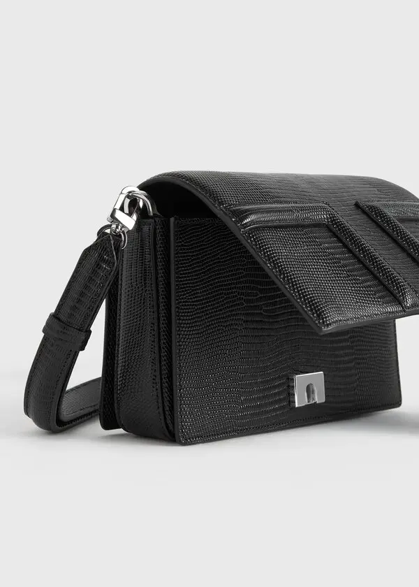 TOTEME Mini T-flap Lizard-embossed Bag