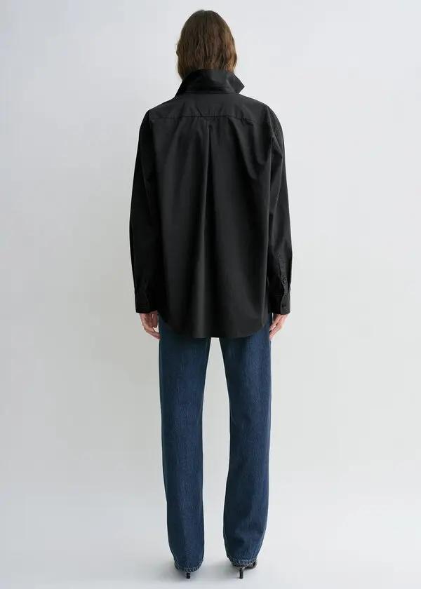 TOTEME Classic Tumbled Cotton Shirt - Washed Black