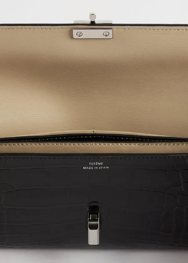 TOTEME T-lock Croco-embossed Wallet