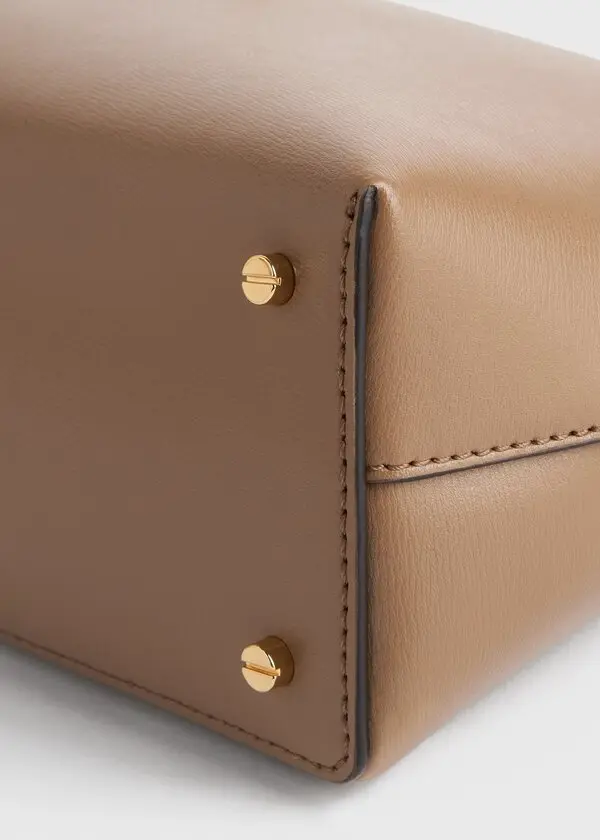 TOTEME T-lock Leather Clutch