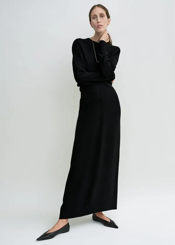 TOTEME Long-sleeve Slouch Waist Maxi Dress
