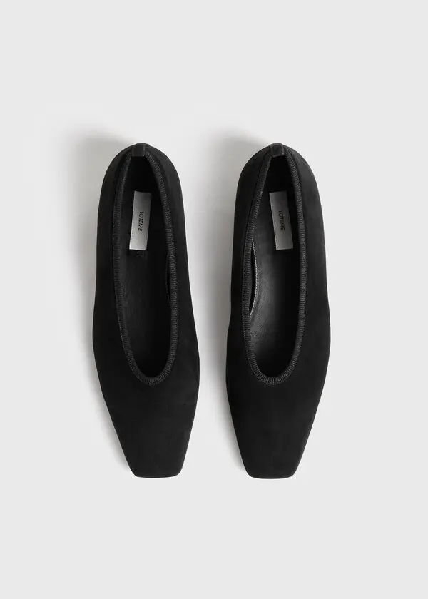 TOTEME Minimalist Suede Ballerinas
