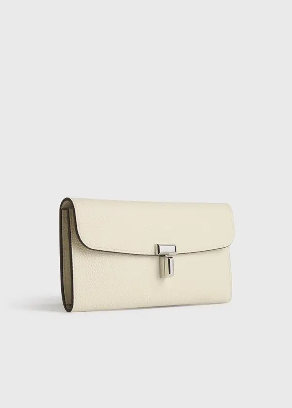 TOTEME T-lock Grained-leather Wallet