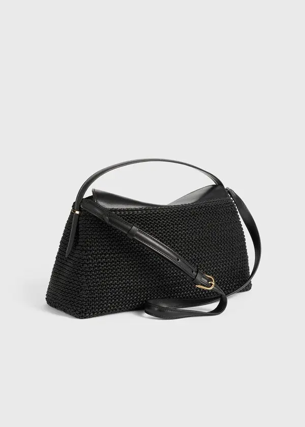 TOTEME T-lock Woven-leather Top Handle